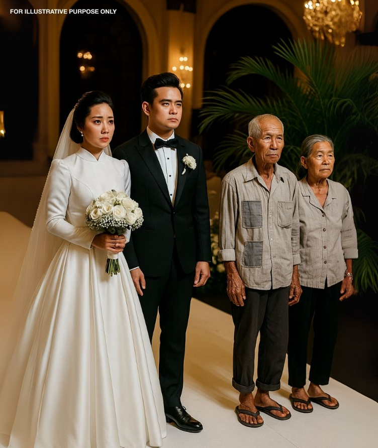 At their successful son’s wedding, an old beggar couple arrived without ...